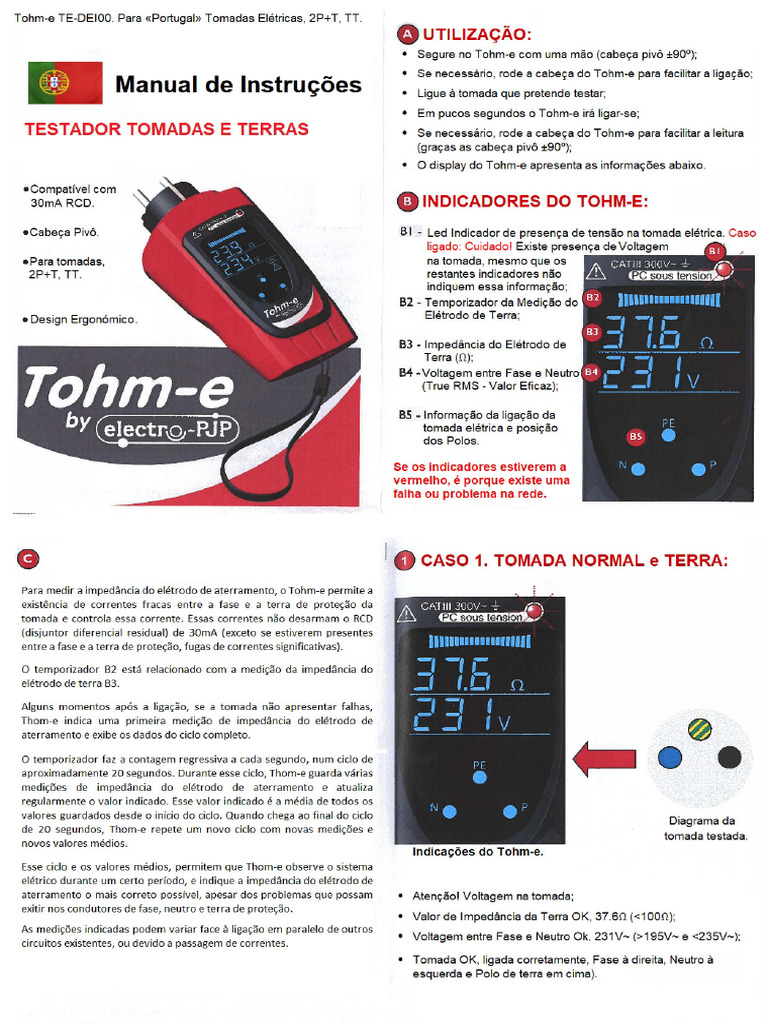 Manual Tohm-E PT | PDF