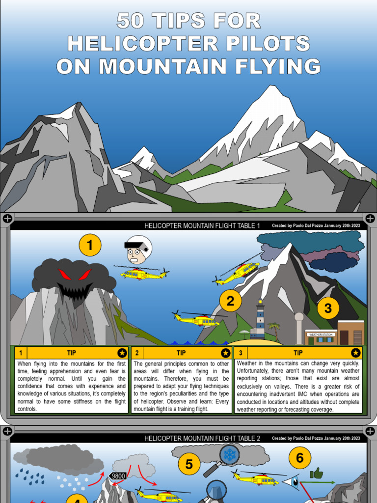 50 Tips For Helicopter Pilots On Mountain Flying | PDF | Wound | Helicopter