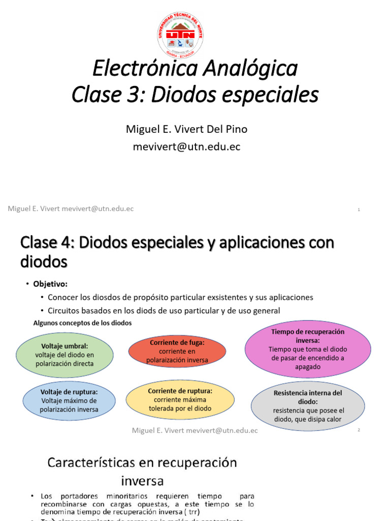 Diodos Especiales y sus Aplicaciones | PDF | Diodo | Ciencia de los ...