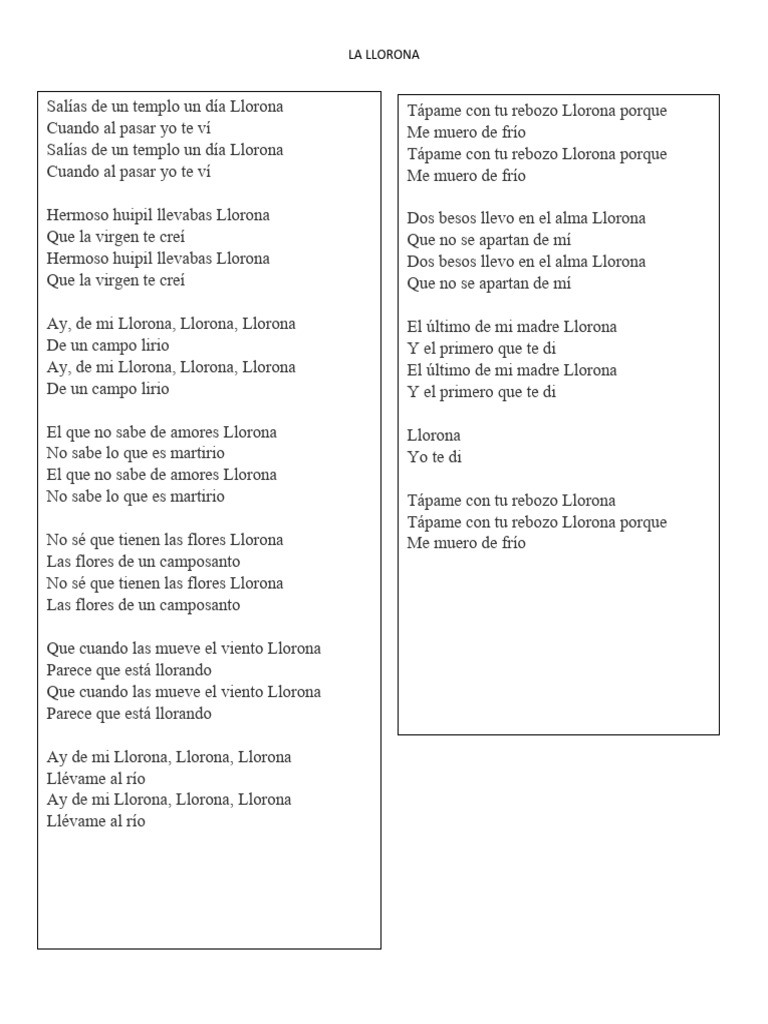 La Llorona | PDF