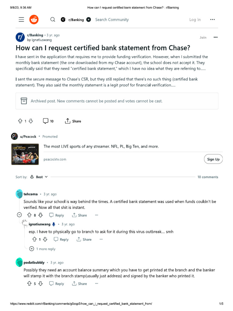 Certified Bank Statements | PDF