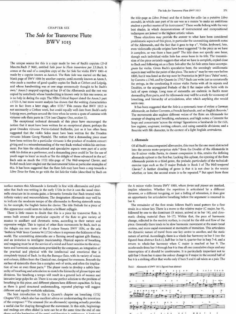 Texto - Partita BWV - 1013 | PDF