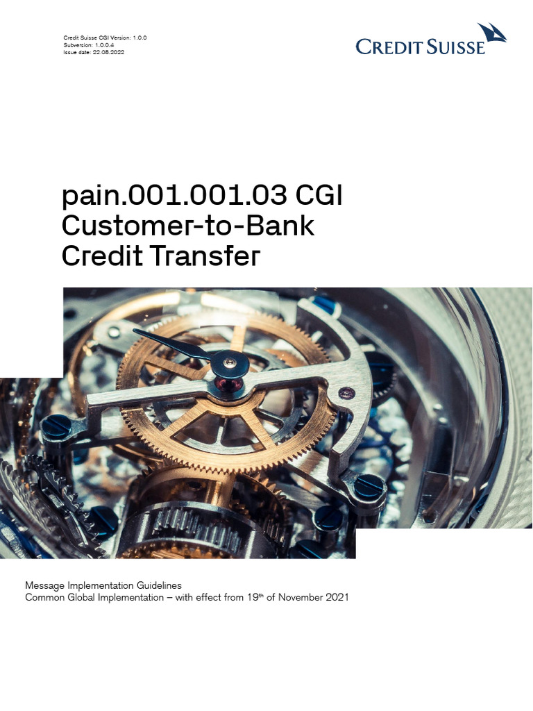 Pain 001 001 03 Cgi | Download Free PDF | Xml Schema | Xml