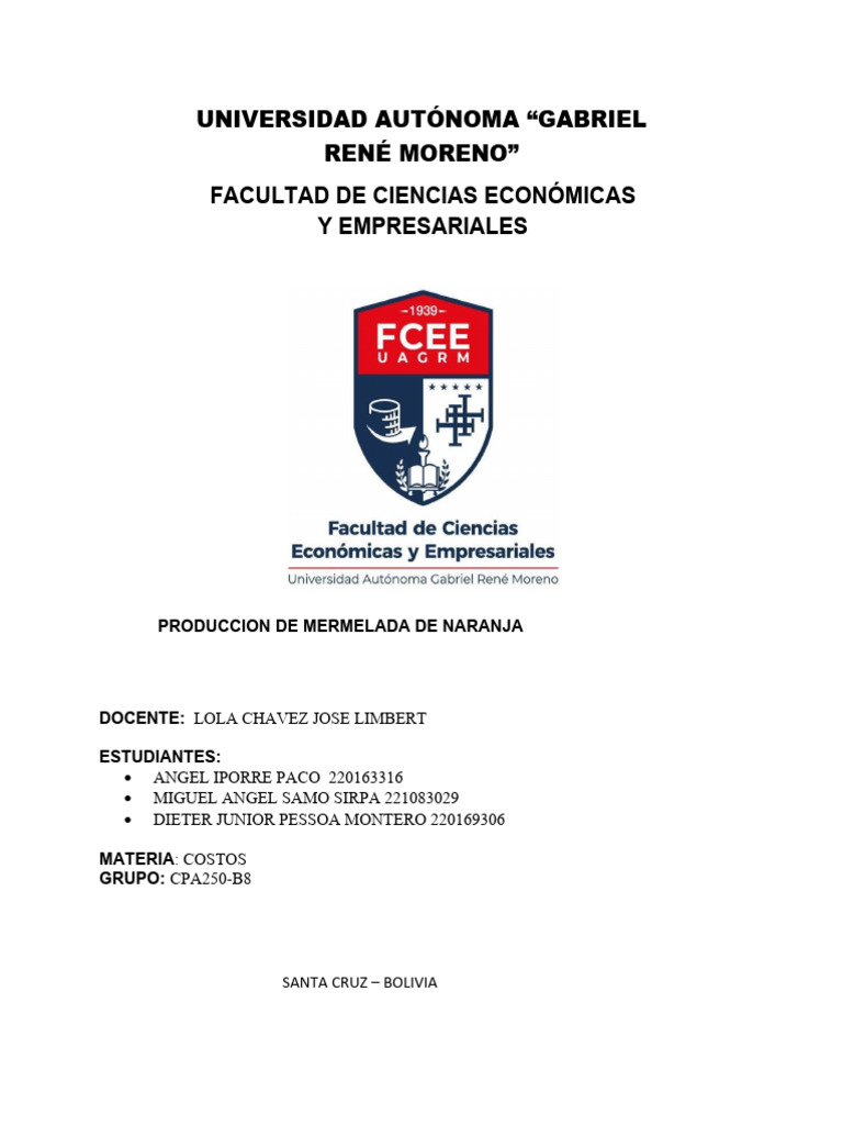 PROYECTO FINAL DE MERMELADA | PDF | Business | Alimentos