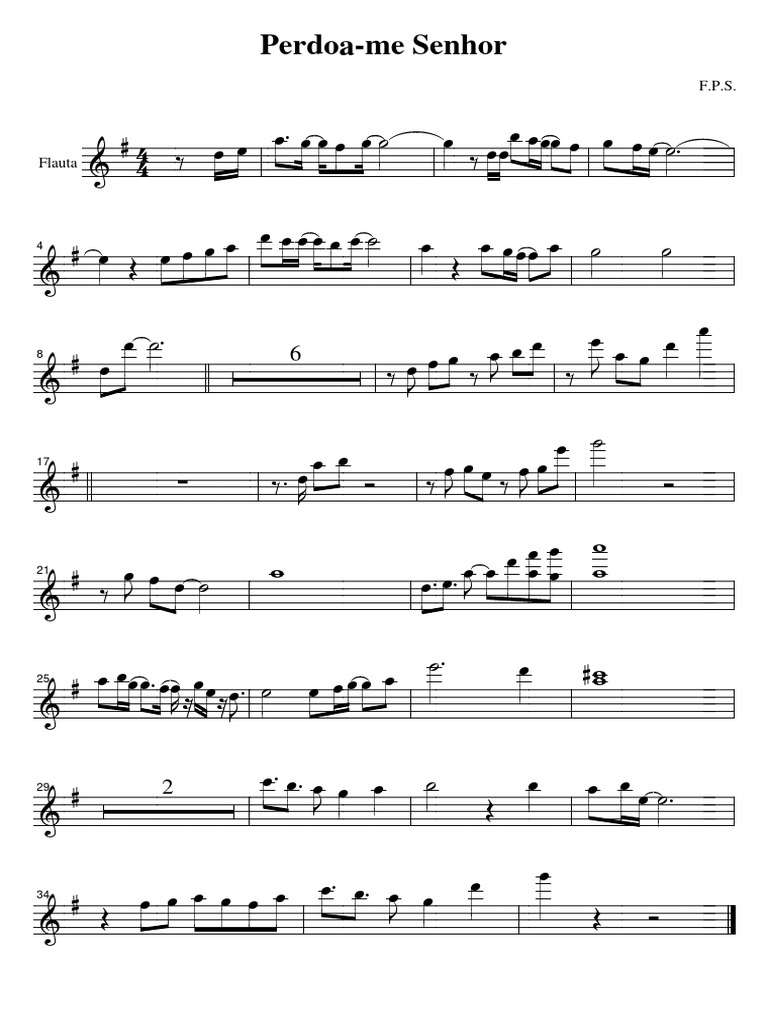 Perdoa-Me, Senhor - Flauta | PDF