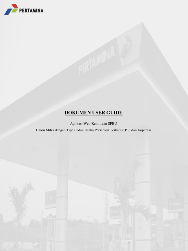 User Guide Aplikasi Kemitraan SPBU (Calon Mitra) | PDF