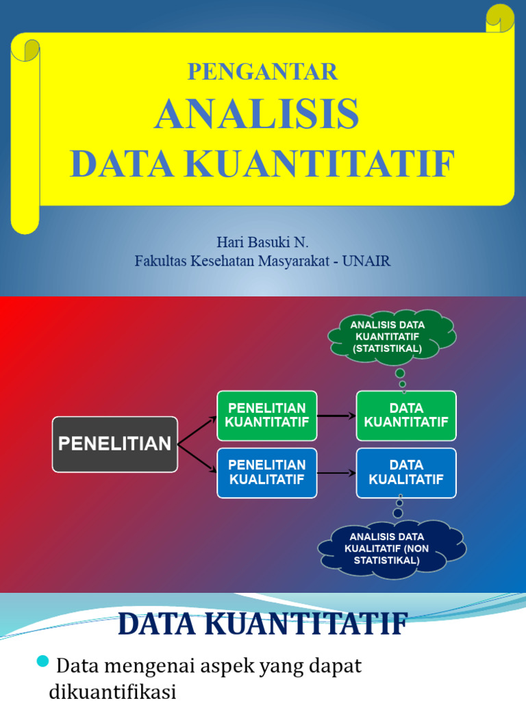 Konsep Analisis Data Kuantitatif - Seminar | PDF