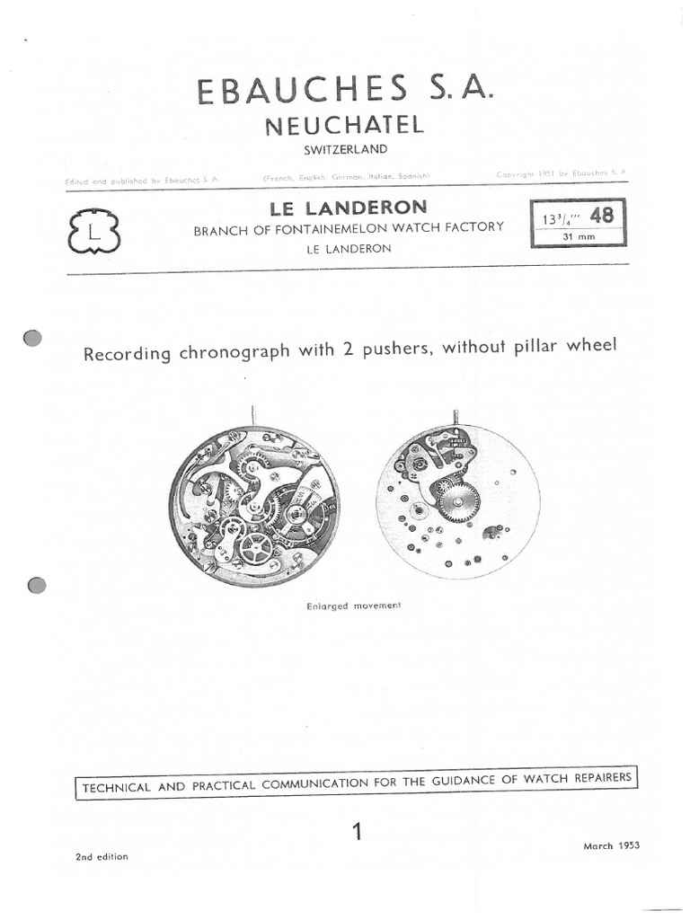 Landeron 48 | PDF