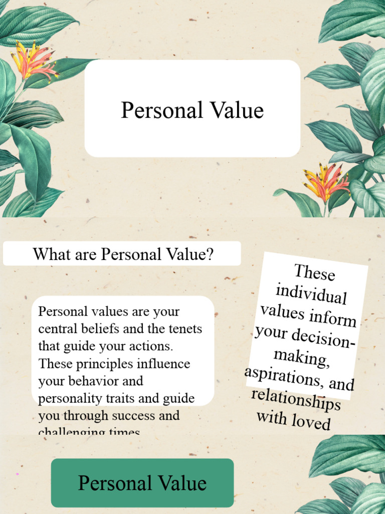 Personal Value | PDF | Career & Growth