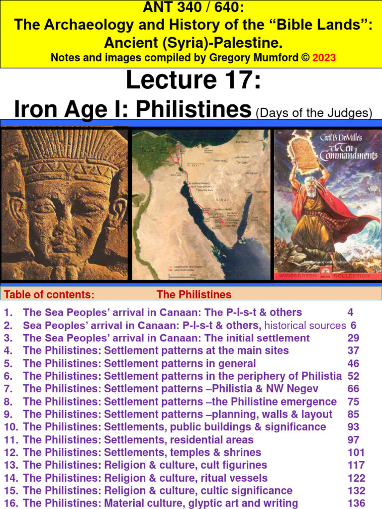 Philistines in Iron Age I: Settlement Insights | PDF | Philistines | Canaan