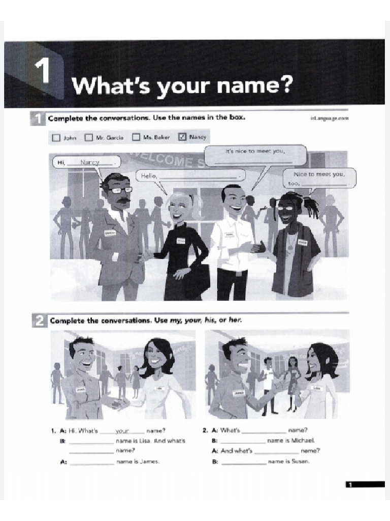 Workbook. Level 1. Units 1 and 2 | PDF