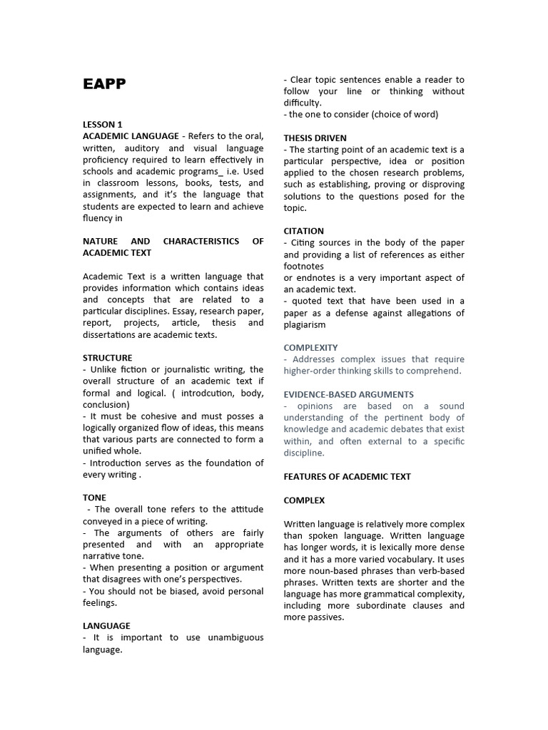 EAPP Reviewer | PDF | Essays | Human Communication EAPP Reviewer | PDF | Essays | Human Communication