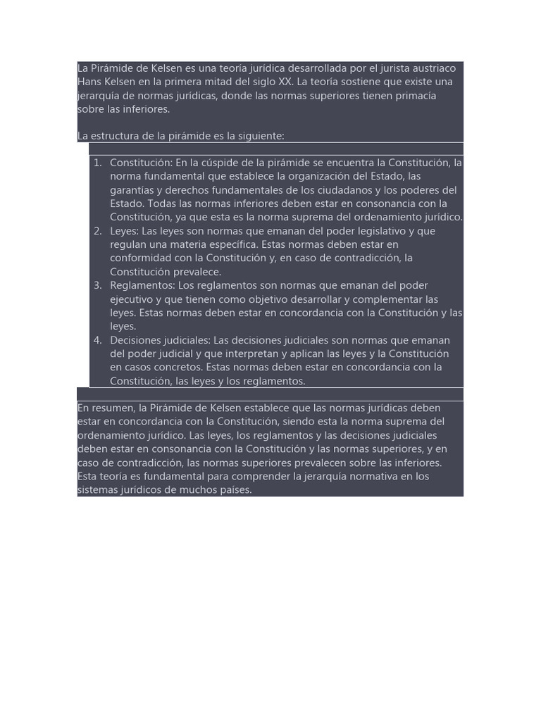 La Pirámide de Kelsen Es Una Teoría Jurídica Desarrollada Por El ... La Pirámide de Kelsen Es Una Teoría Jurídica Desarrollada Por El ...