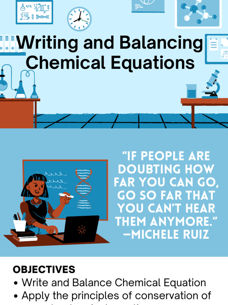 Chemical Reactions Science Presentation in Blue Light Blue Hand Drawn ...