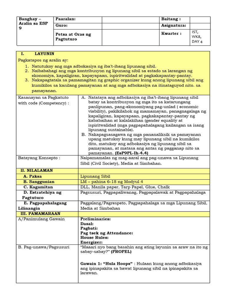 ESP9 Week8 Day2 | PDF