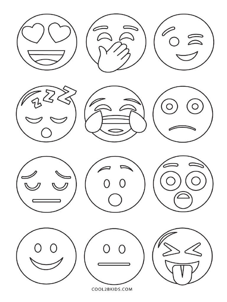 Emoji Coloring Pages | PDF