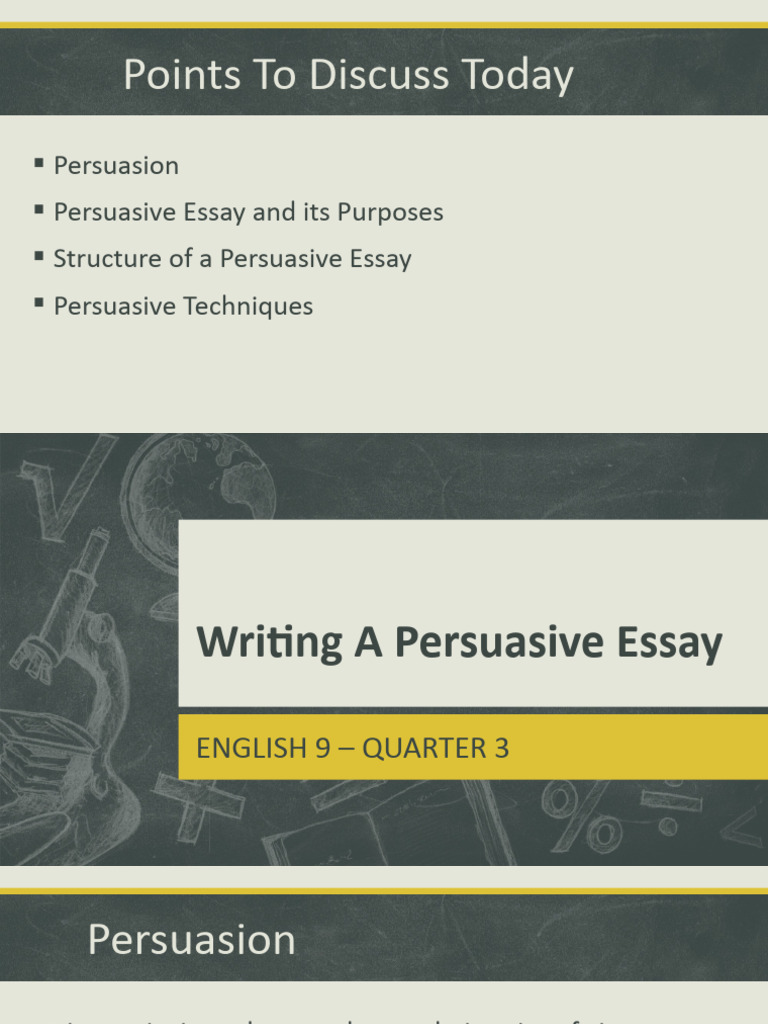 Writing A Persuasive Essay | PDF | Paragraph | Persuasion