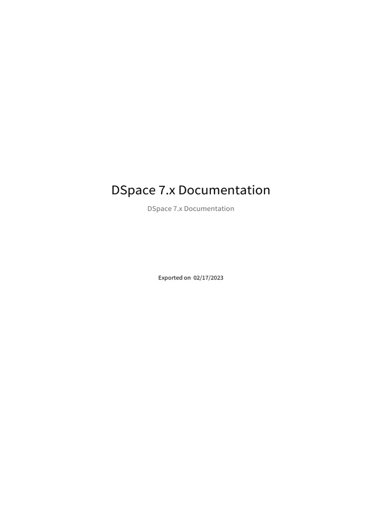 DSpace Manual | PDF | Metadata | Databases