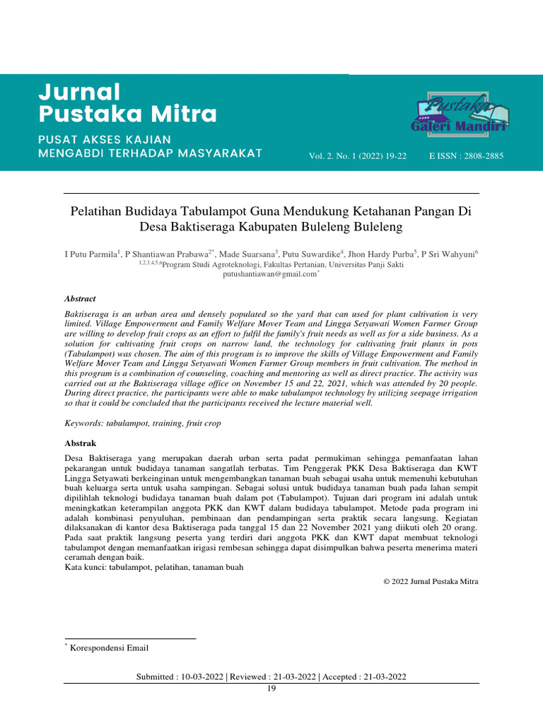 Pelatihan Budidaya Tabulampot | PDF