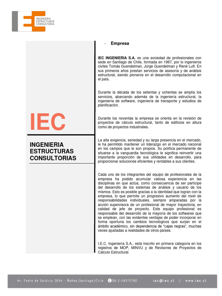CV Iec | PDF | Santiago | Business