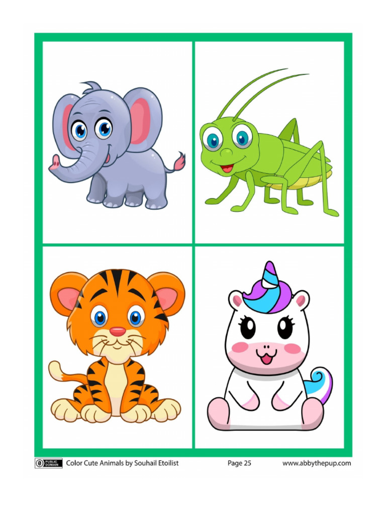 Tarjetas de Animales | PDF