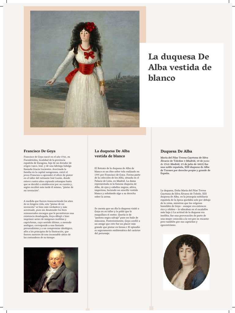 Crema Marrón Foto Mujer Moderno Currículum | PDF | Francisco Goya