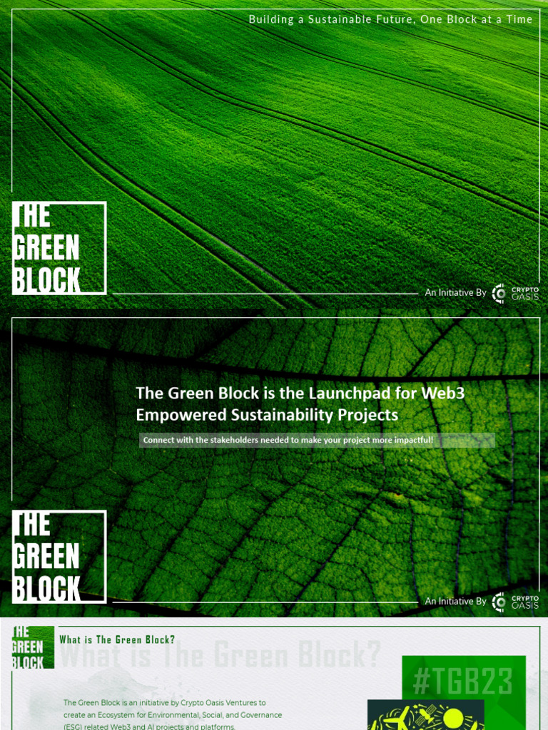 Green Block: Web3 for Sustainable ESG | PDF | Sustainability | Governance