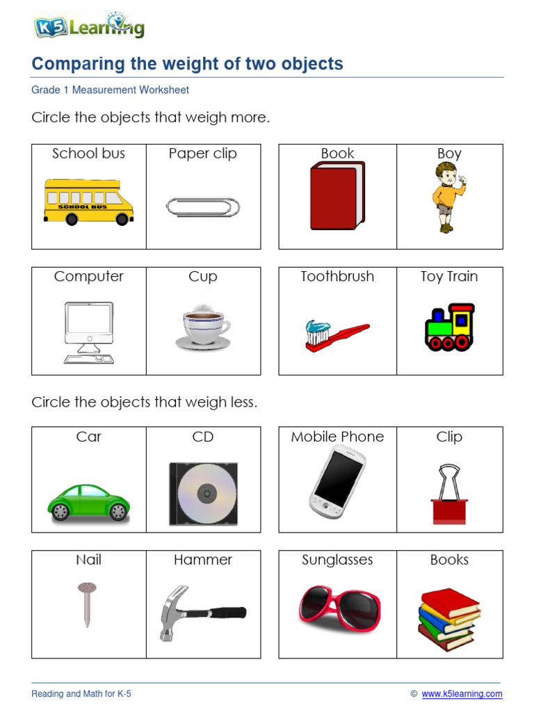 Grade 1 Measurement Weight A | PDF