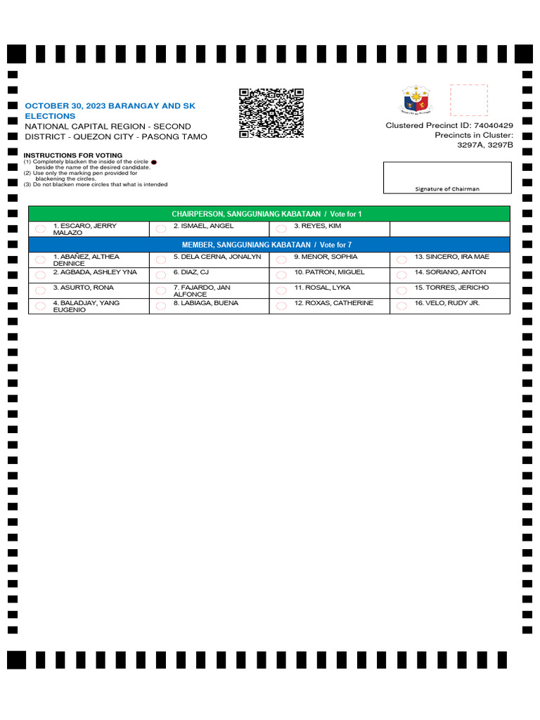 SK Elections Voting Instructions | PDF
