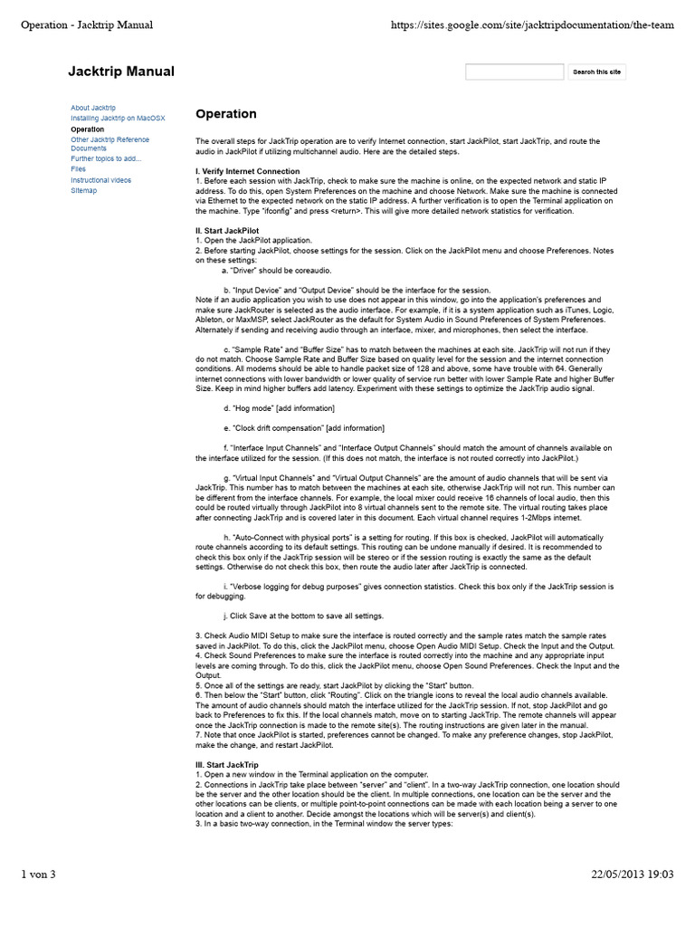 Operation Jacktrip Manual | Download Free PDF | Port (Computer Networking) | Server (Computing)