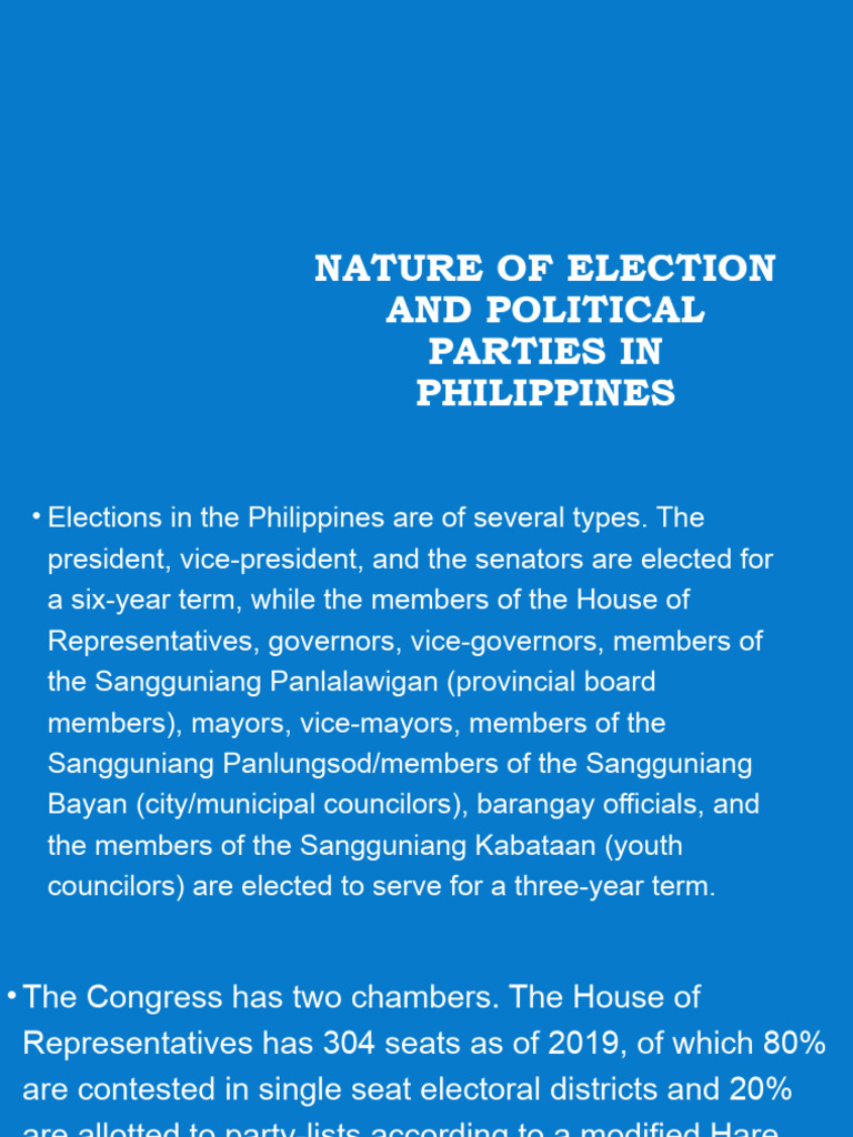 Nature of Election and Political Parties in Philippines | PDF | Social ...