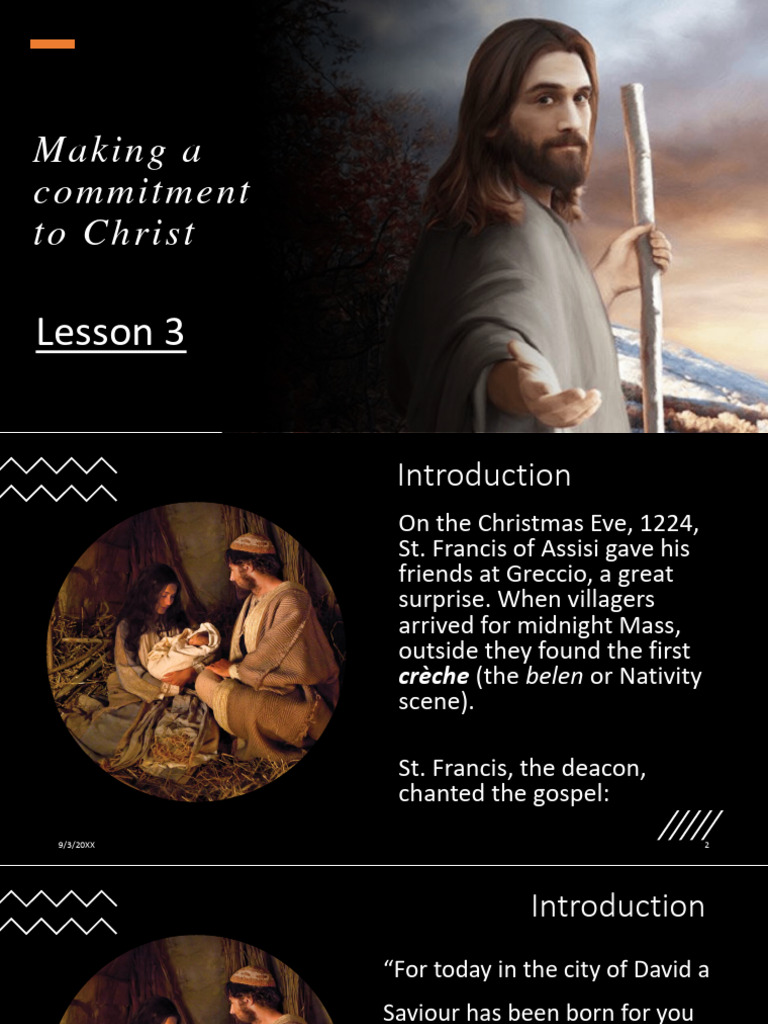Lesson 3 Commitment To Christ | PDF | Disciple (Christianity) | Baptism