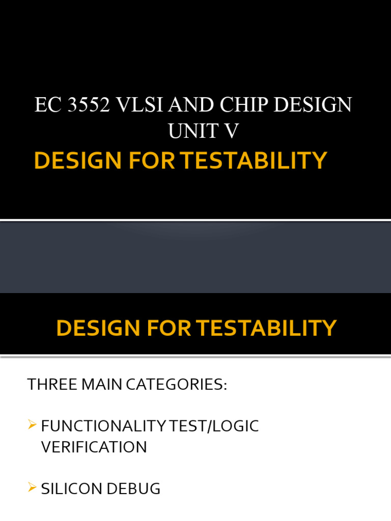 Design For Testability | PDF | Technology & Engineering