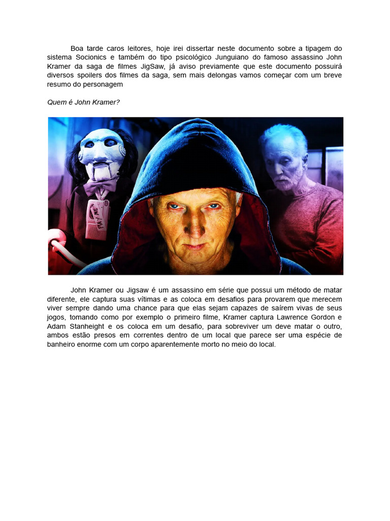 LSE - John Kramer (JigSaw) | PDF