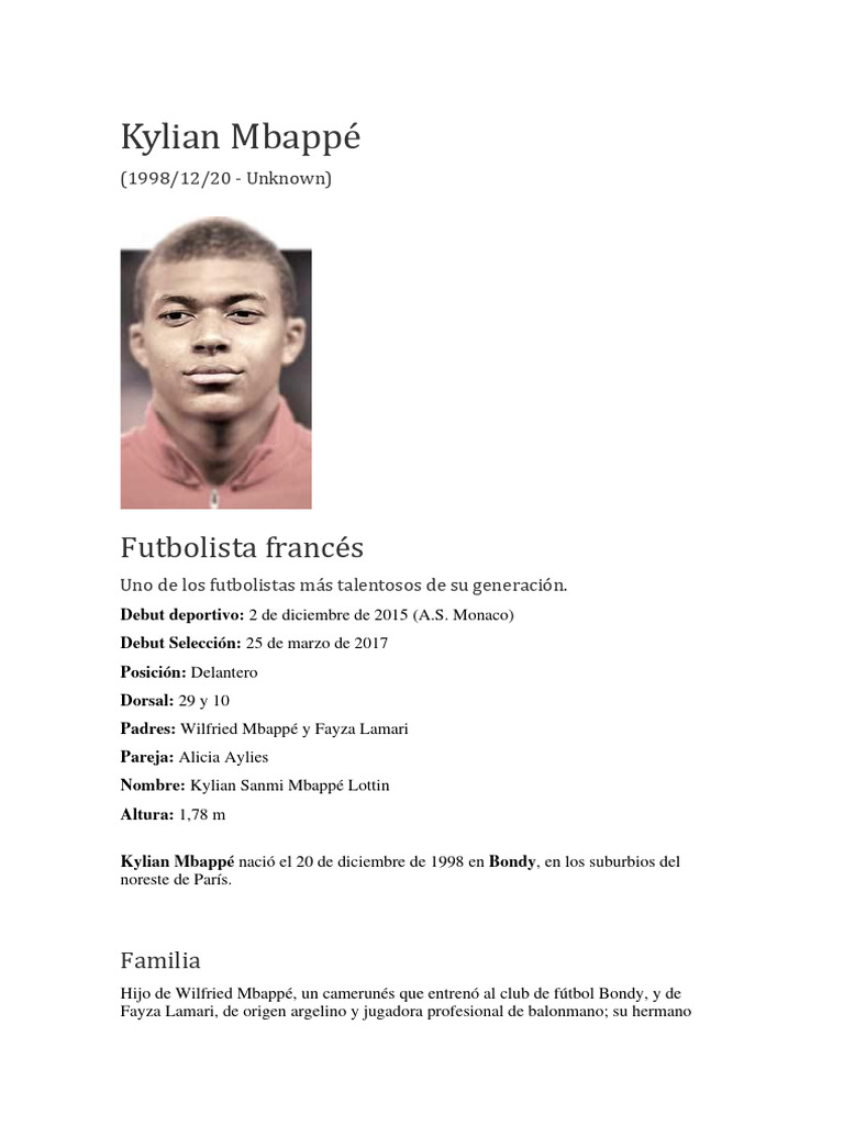 Kylian Mbappé | PDF | Lionel Messi | Liga de Campeones de la UEFA