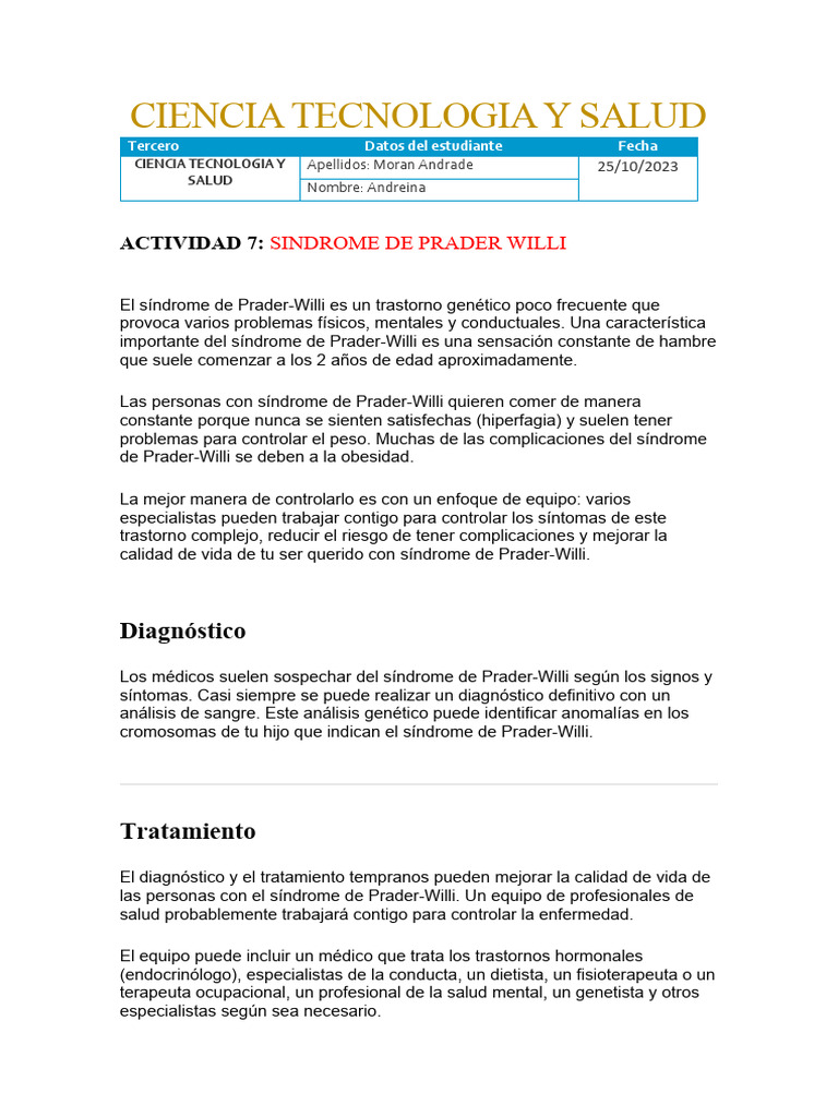 Ciencia Tecnologia y Salud Actividad 7 | PDF | Medicina CLINICA ...