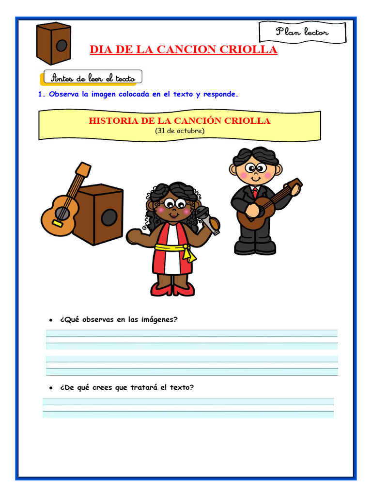 Historia del Día de la Canción Criolla | PDF | Musica Latinoamericana ...