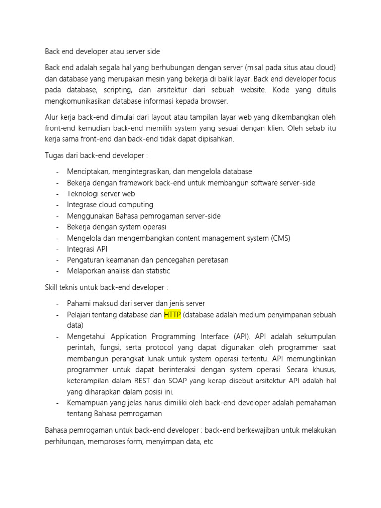Triskaf Belajar Backend | PDF