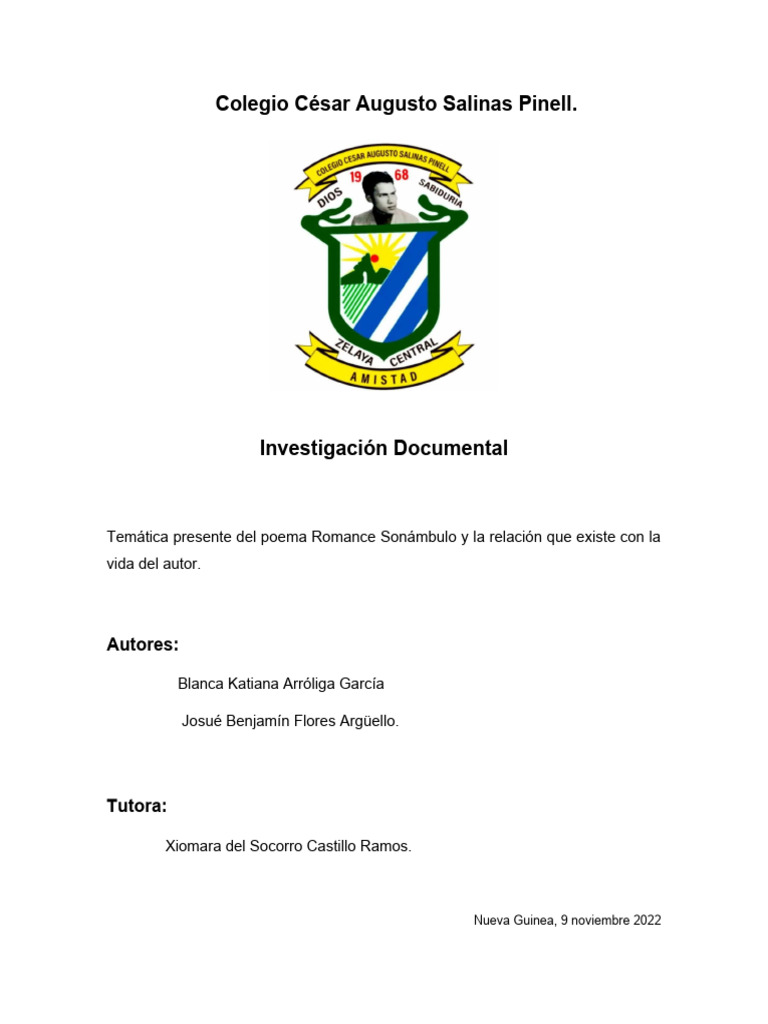 Trabajo Documental LYL | PDF | Poesía | Soledad