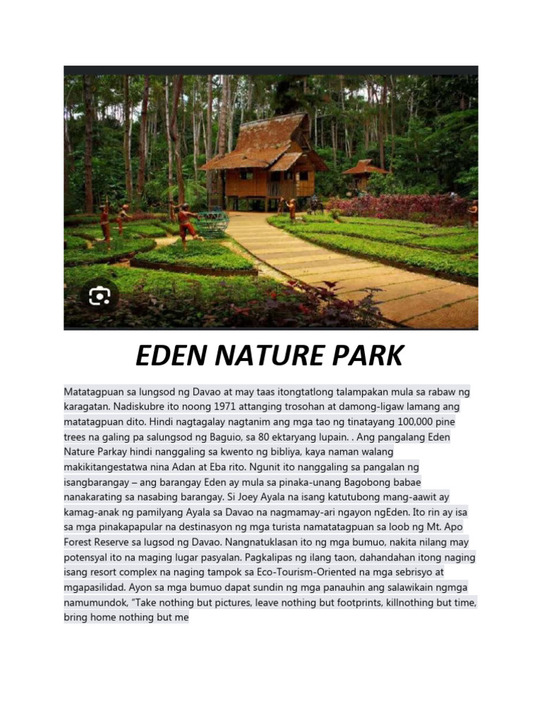 Eden Nature Park 232 | PDF