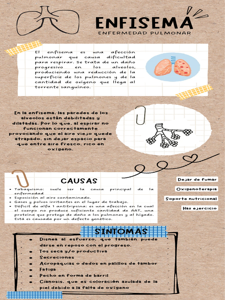 Síntomas y causas del enfisema pulmonar | PDF