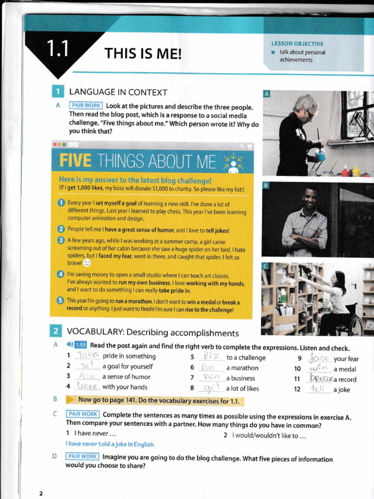 Unidad 1 y 2 Evolve 4A | PDF