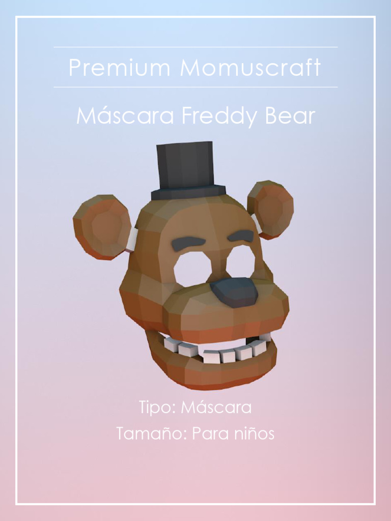 Máscara Freddy Bear para Niños | PDF
