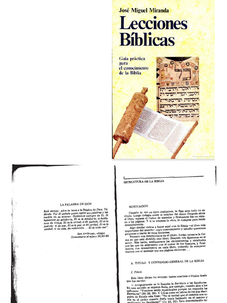 Lecciones Bíblicas - José Miguel Miranda - 36 Págs | PDF