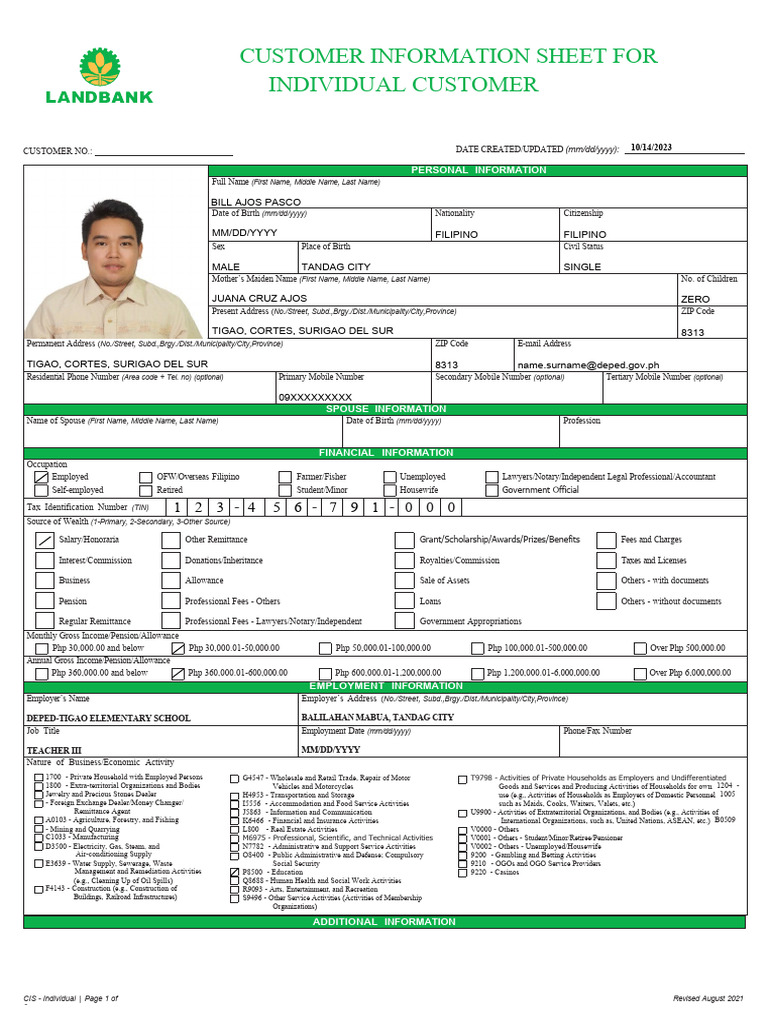 CIS Individual Editable | Download Free PDF | Debit Card | Automated ...