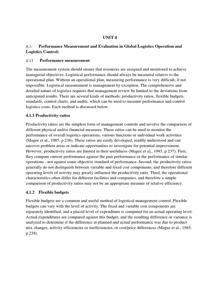 Unit 4 Notes Supply Chain Management - Planning | PDF Unit 4 Notes Supply Chain Management - Planning | PDF