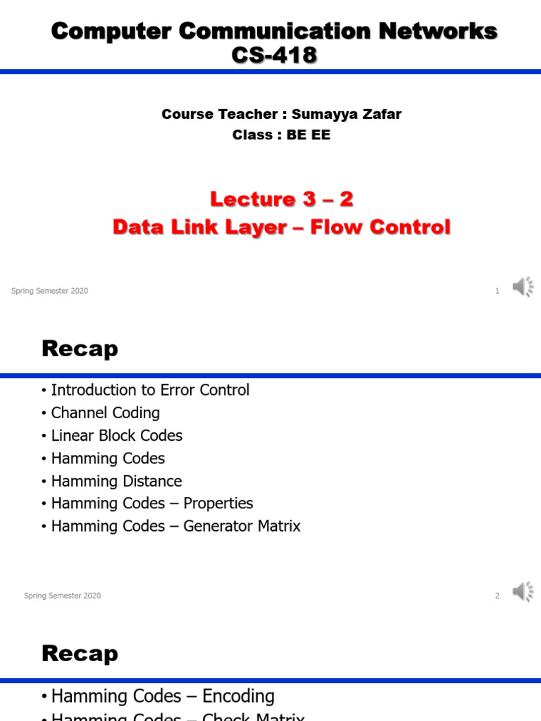 Lecture 3-2 | PDF | Error Detection And Correction | Transmission Control Protocol