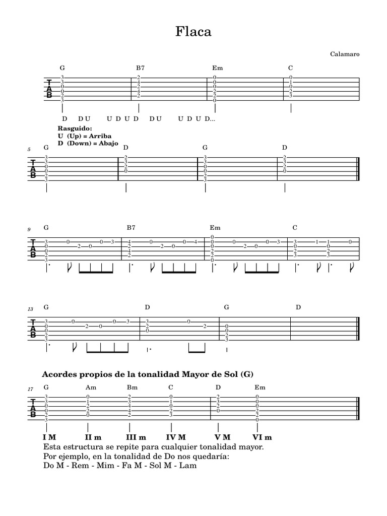 Flaca | PDF | Teoría musical | Elementos de la música