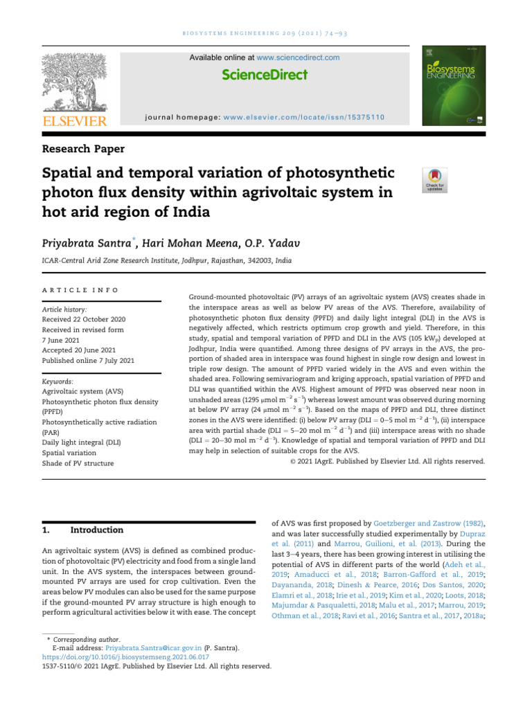 Artigo - 2021 - Spatial-And-Temporal-Variation-Of-Photosynthetic-Photon-Flux - 2021 - Biosystems ...
