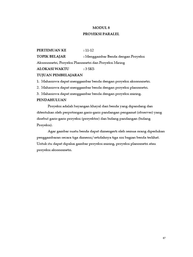 Proyeksi Paralel | PDF